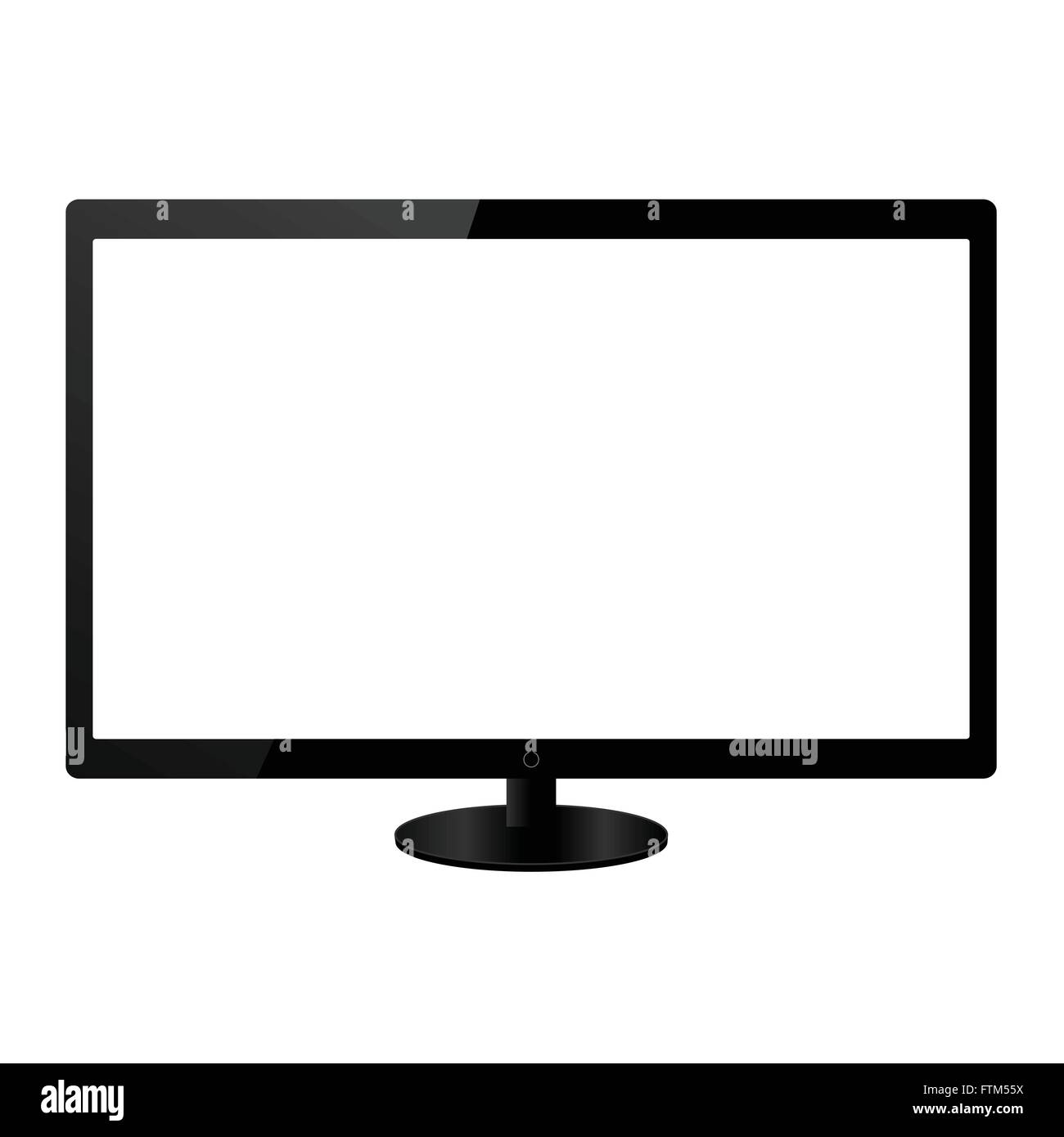 Flat screen lcd tv monitor vector illustration Stock Vector Image & Art ...