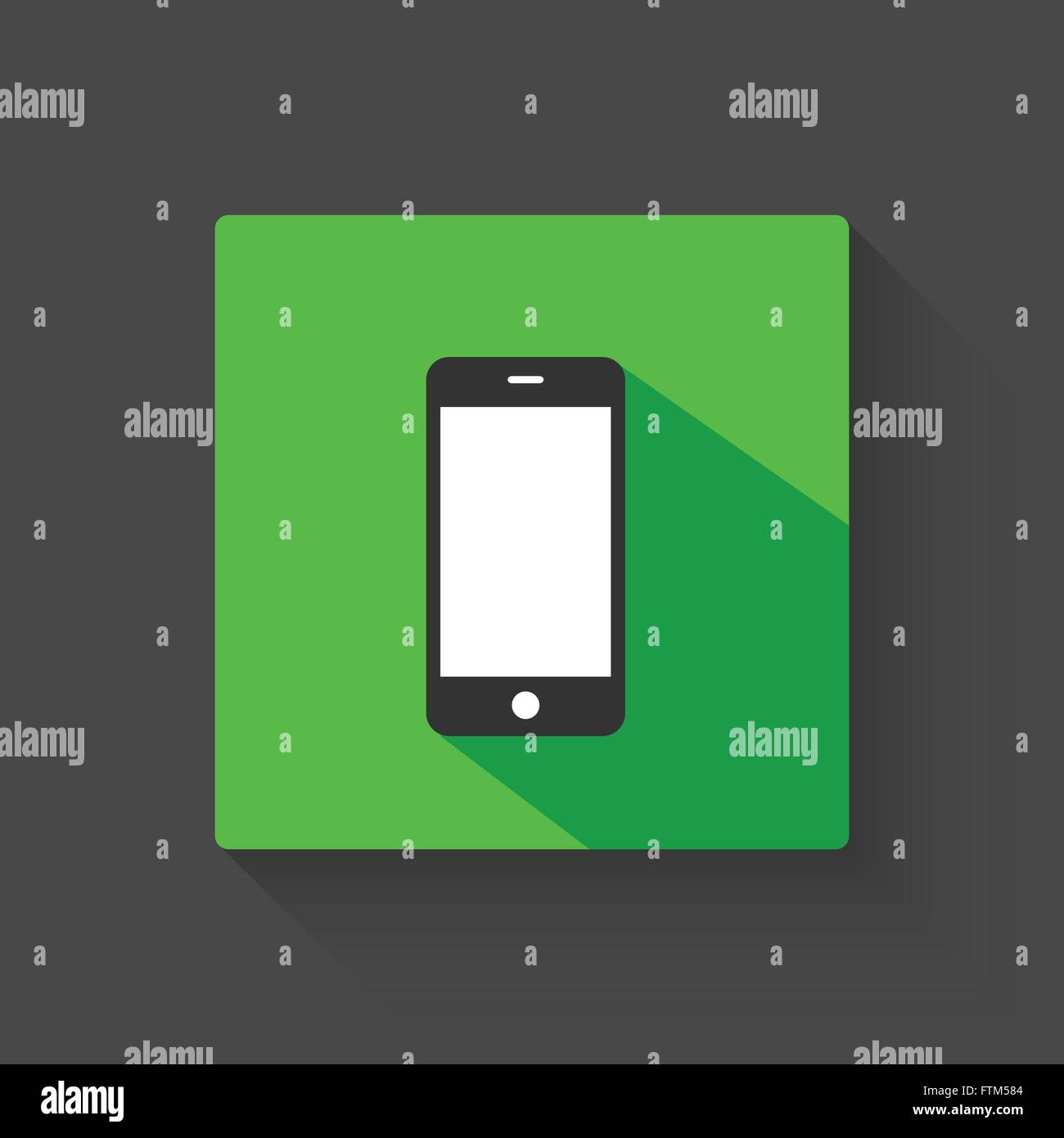 Smartphone long shadow vector illustration Stock Vector Image & Art - Alamy