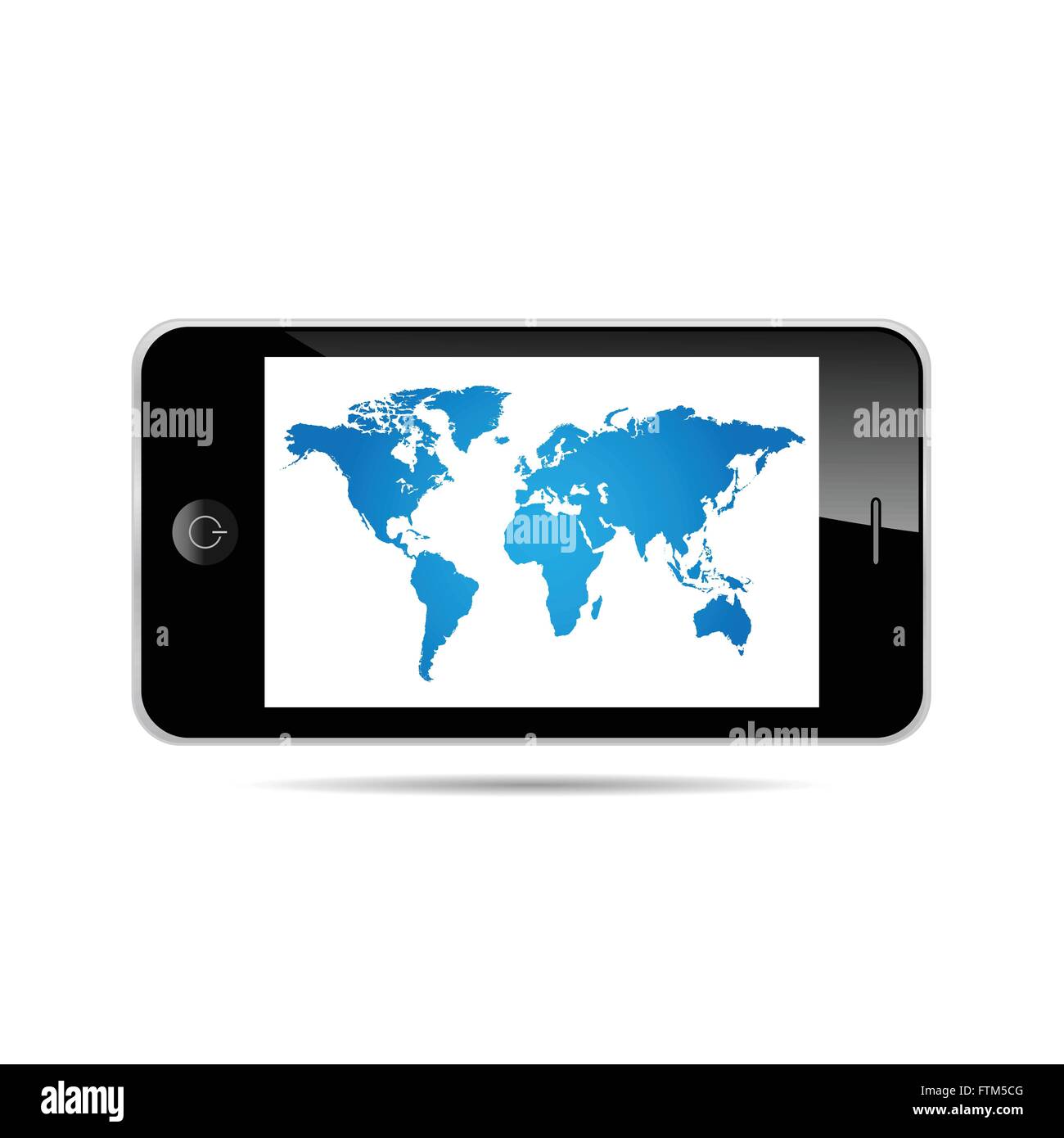 World map on screen Stock Vector Images - Alamy