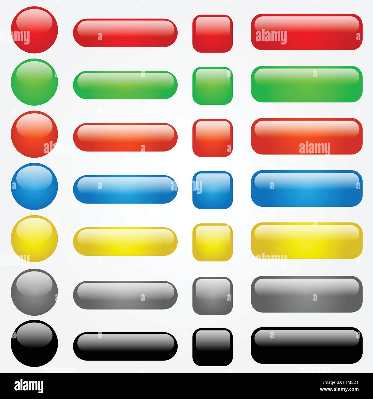 Design round buttons rectangular Stock Vector Images - Alamy