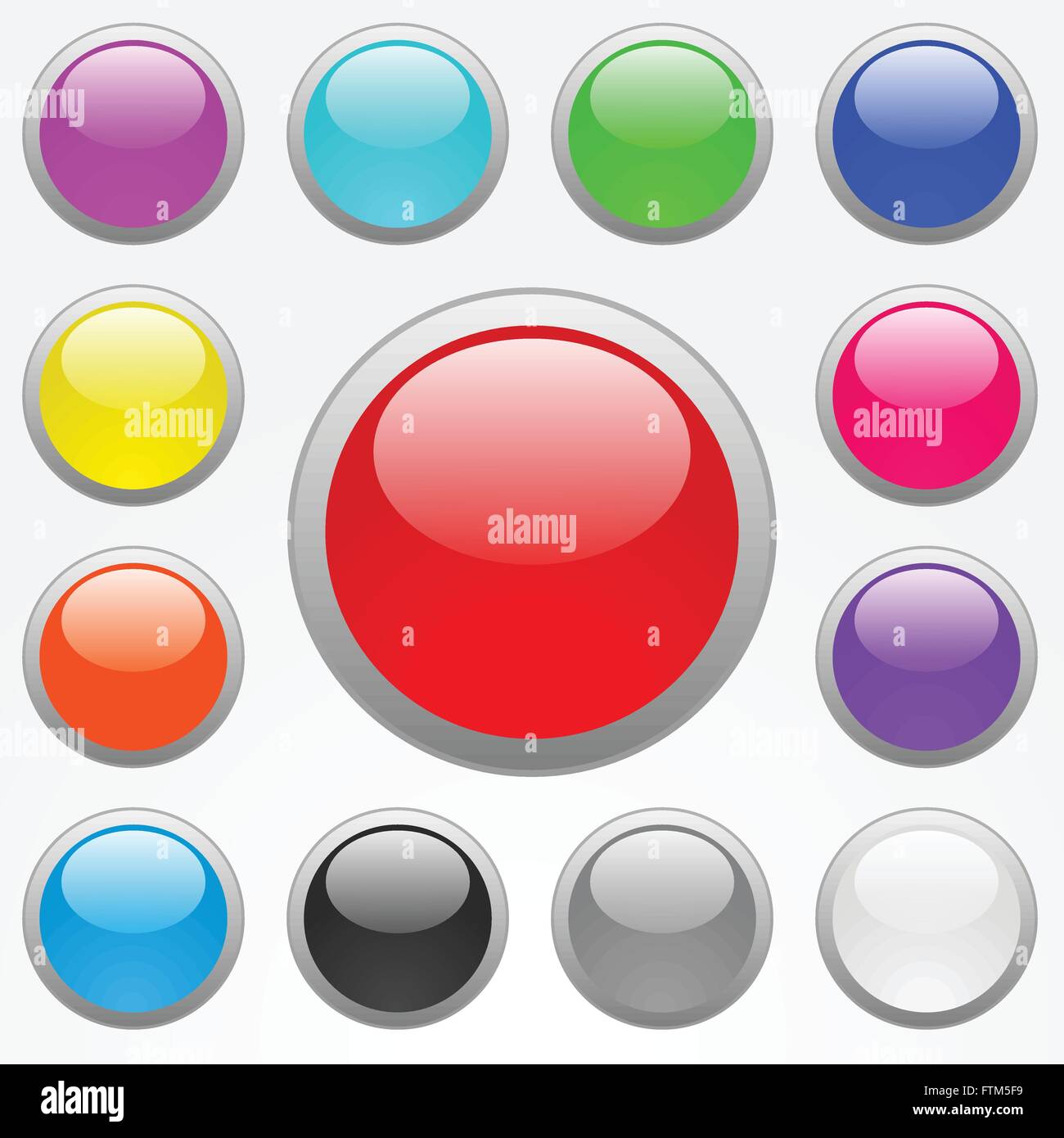 Green buttons aqua style glossy Stock Vector Images - Alamy