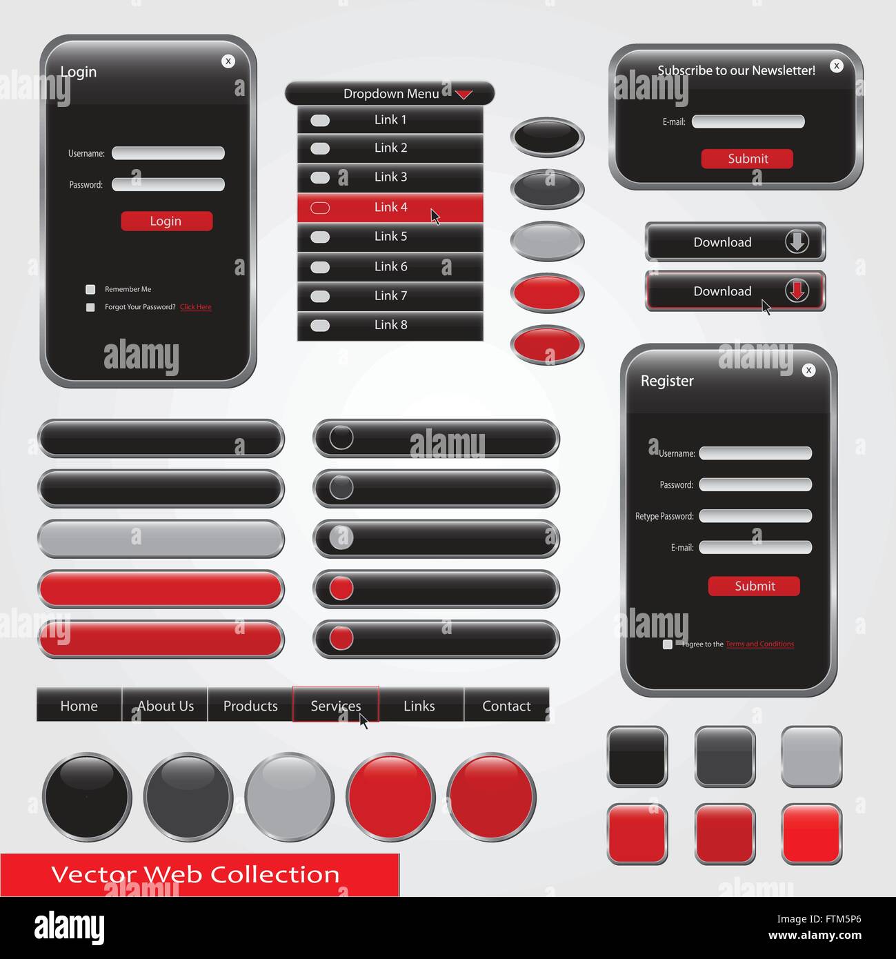 Red black side Stock Vector Images - Alamy