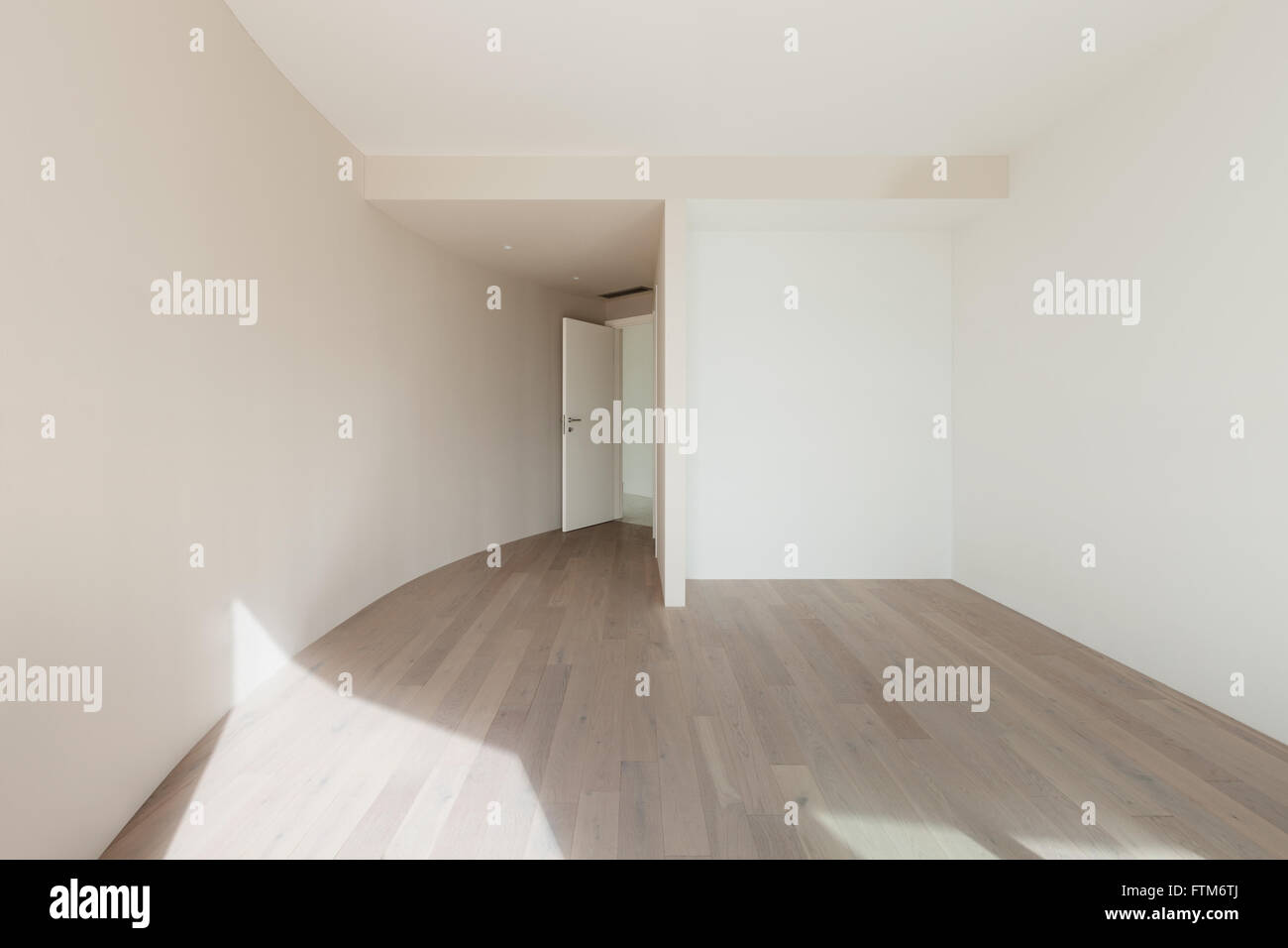 Architecture, empty room of a modern apartment, parquet floor Stock ...