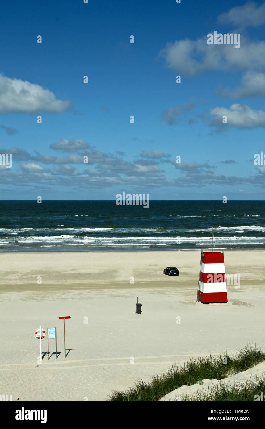 At the beach in the summer in Denmark Stock Photo - Alamy