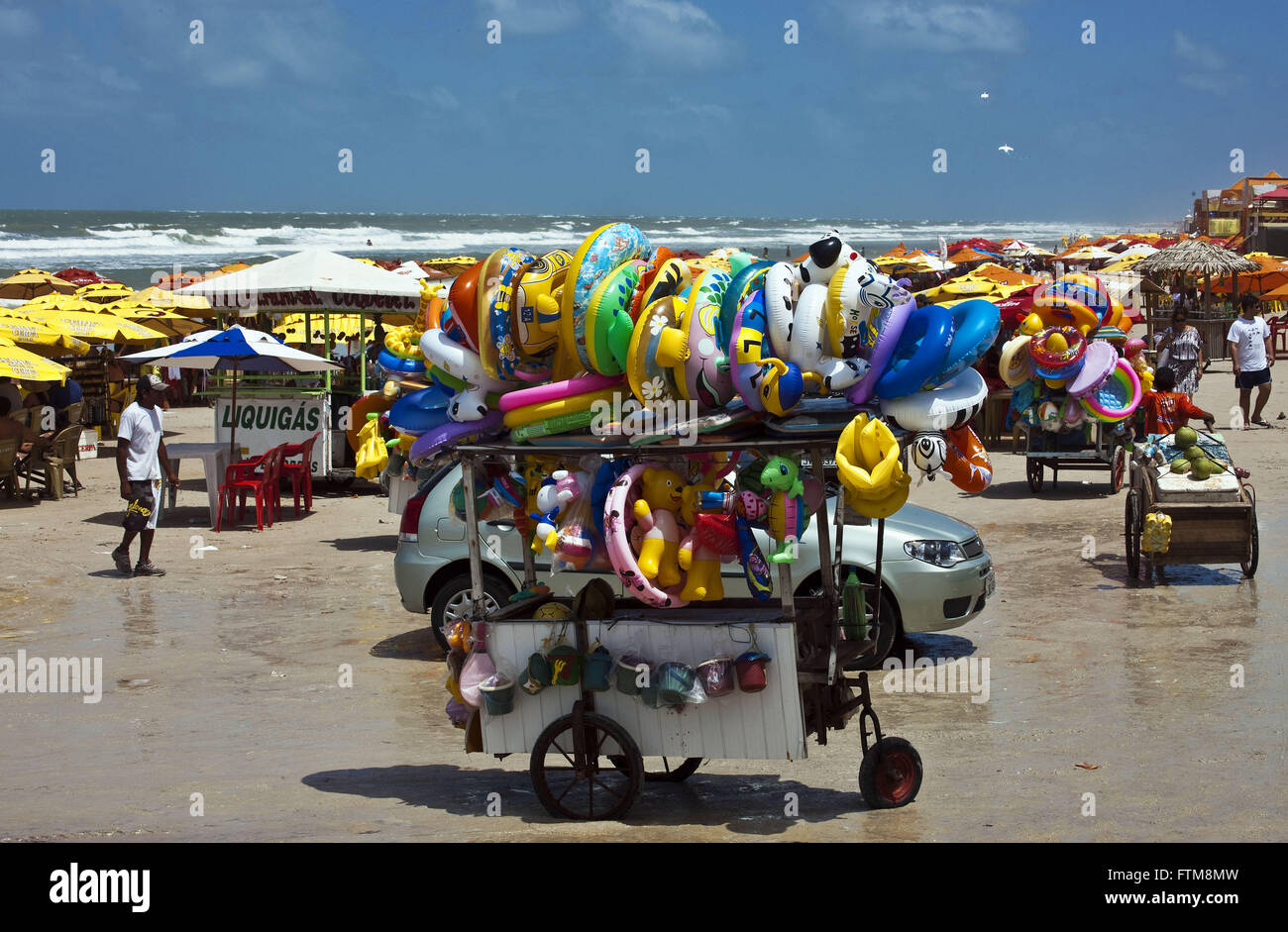 Bathers on the Beach Watchtower city of Para Salinopolis also known as ...