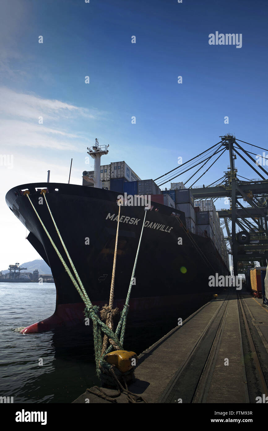 Cargo ship loaded containers port hi-res stock photography and images ...
