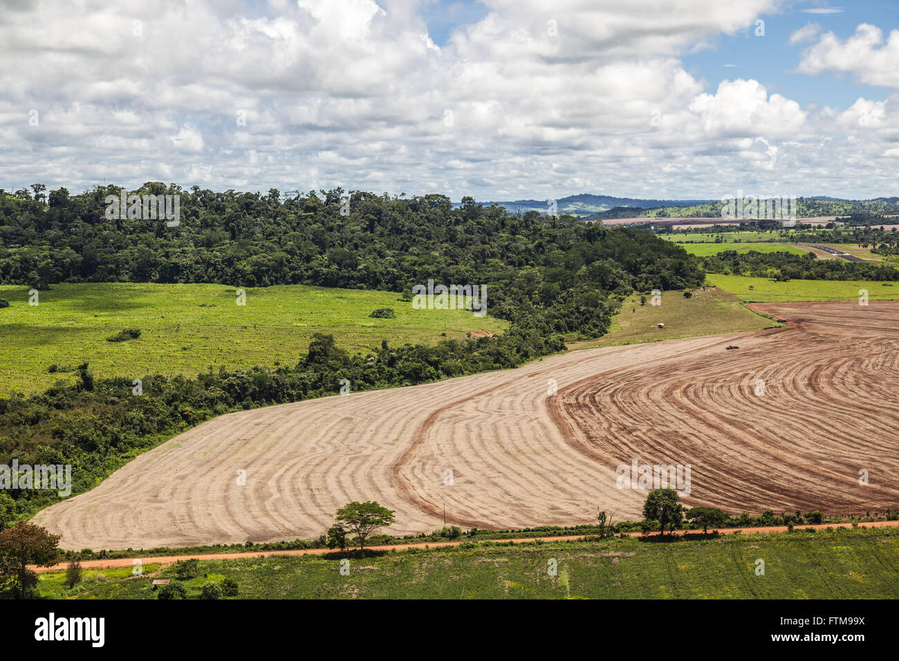 Aerial view of farm Stock Photo - Alamy