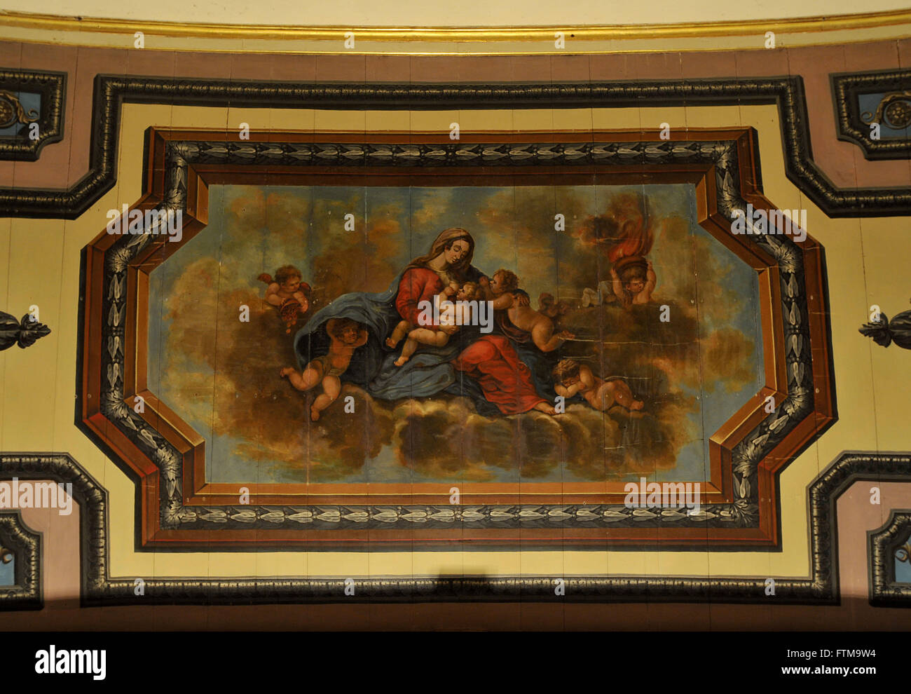 Inner view of Church of the Third Order of St. Francis with painting by ...