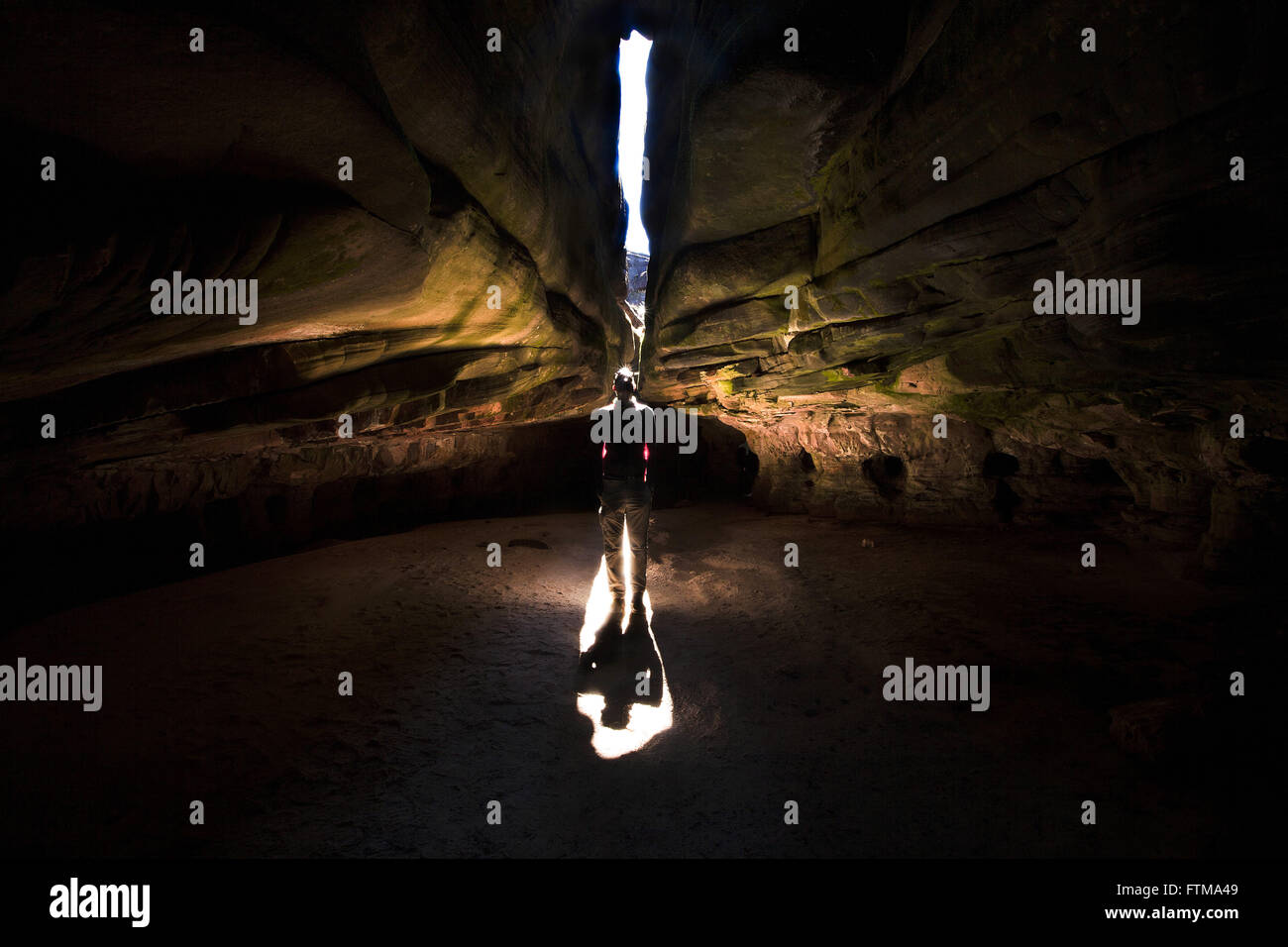 Tourist sandstone cave - Mount Roraima National Park Stock Photo - Alamy