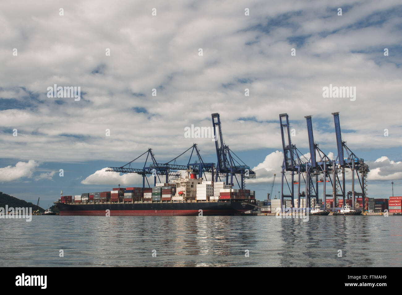 Port of Paranagua on the southern shore of the bay of Paranagua Stock ...