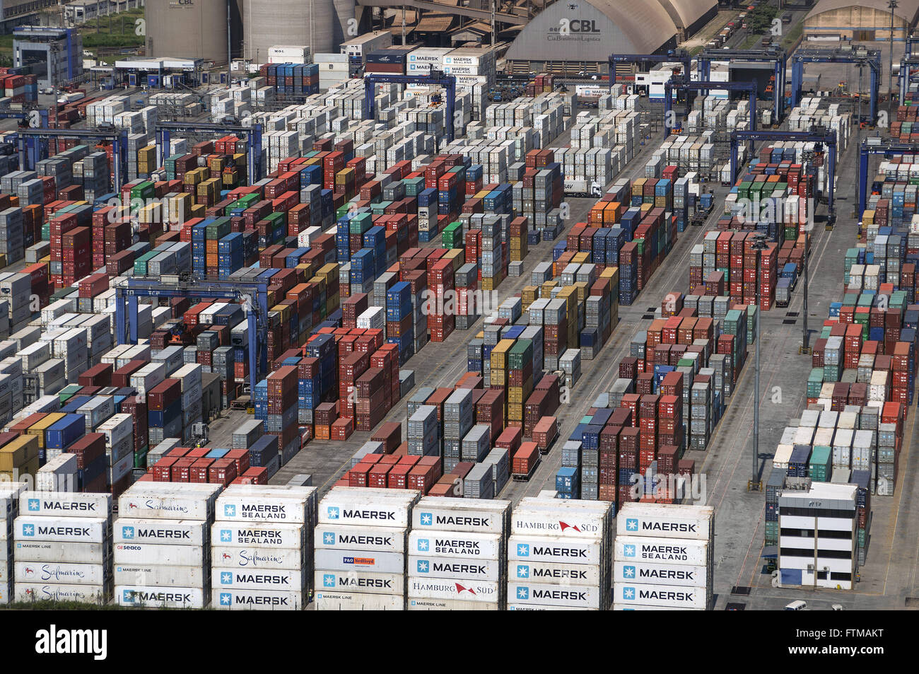 Aerial view container terminal port hi-res stock photography and images ...