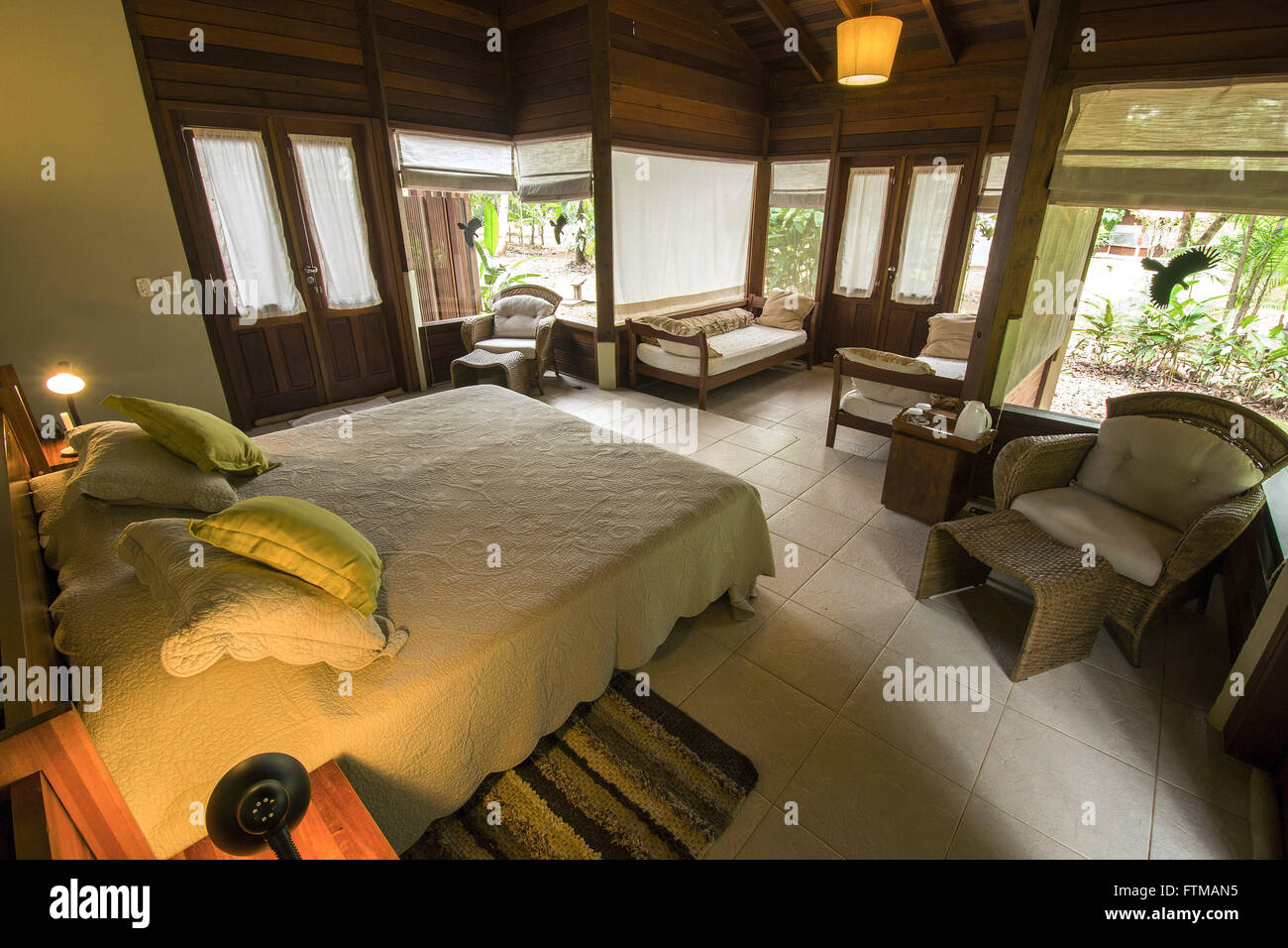 Hotel room installed in the Amazon forest Stock Photo - Alamy