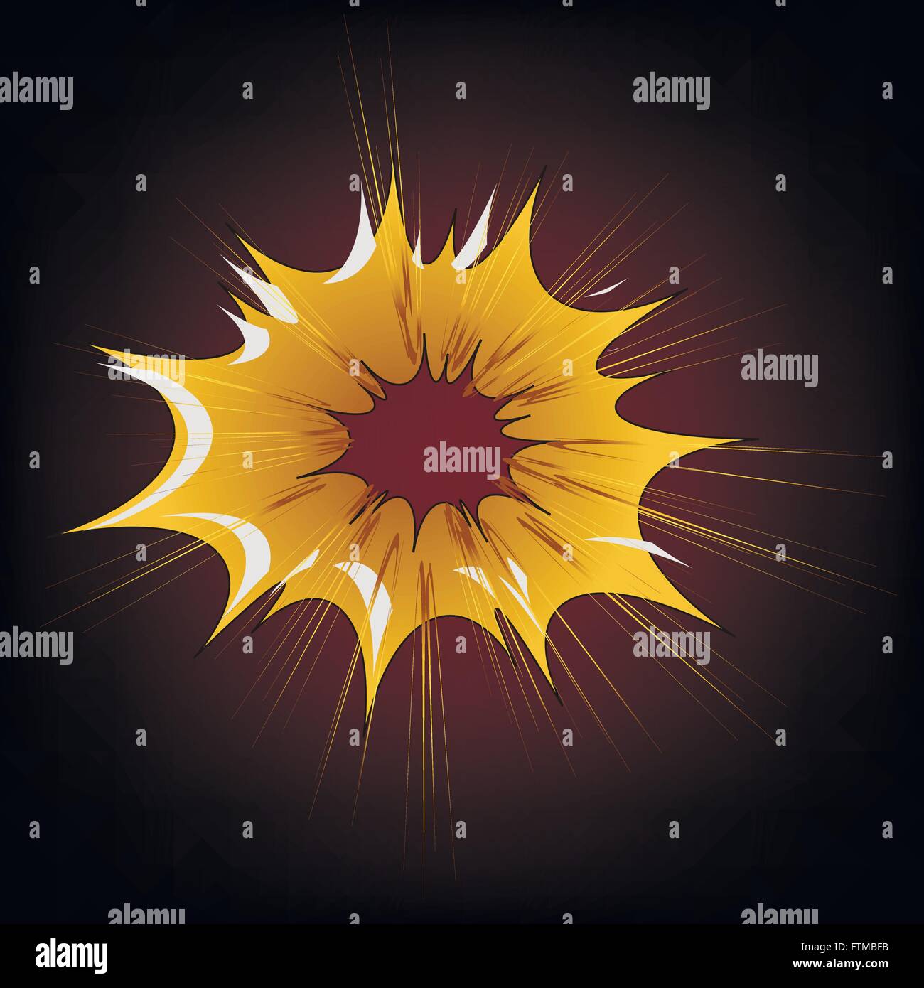 Explode Flash Cartoon Explosion Stock Vector Image And Art Alamy