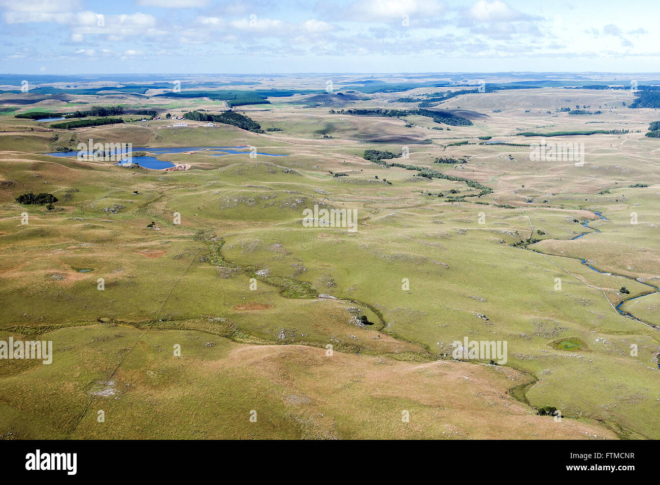 Aerial view of natural fields and winding rivers Stock Photo - Alamy