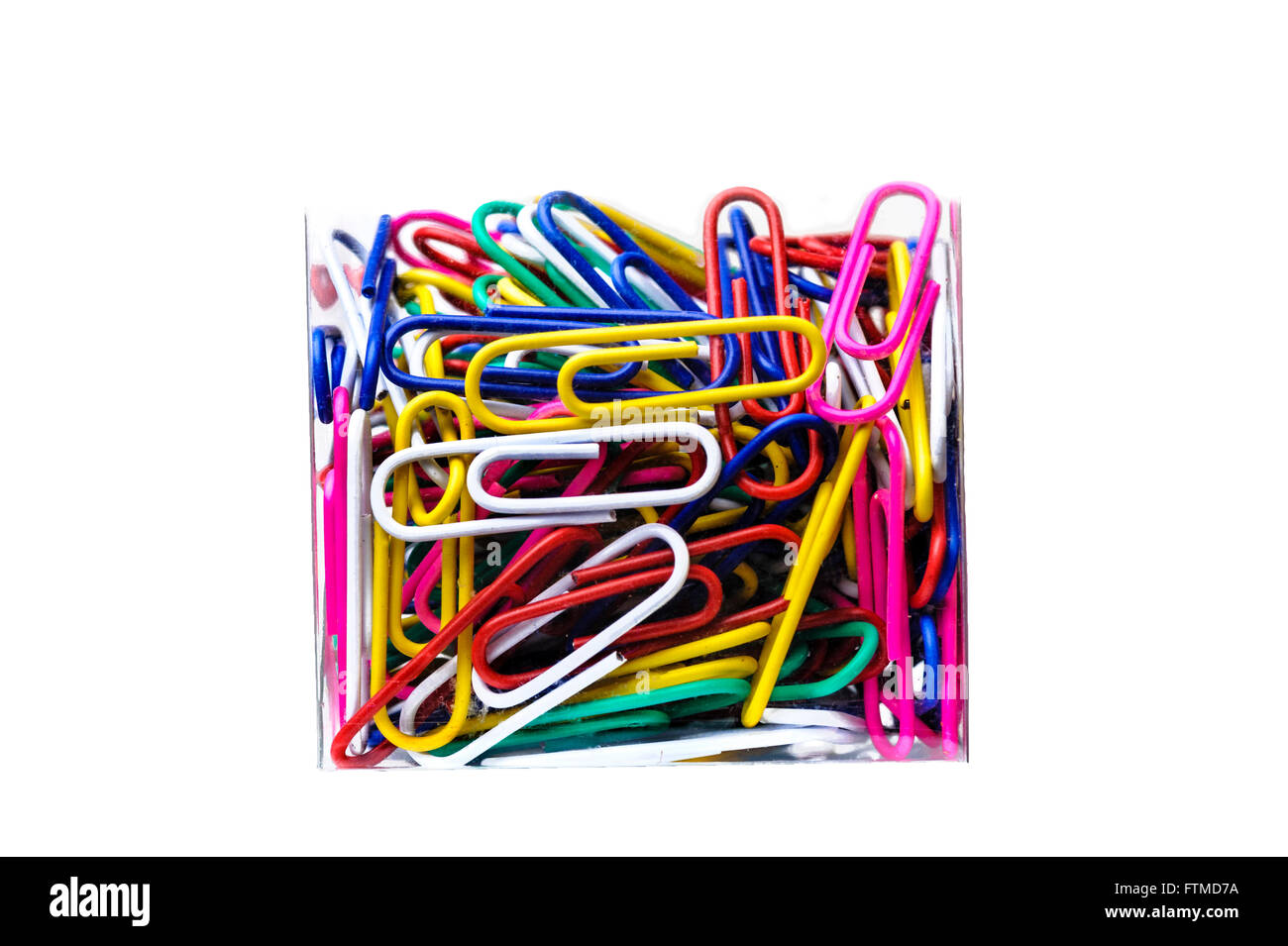 Blue plastic paperclip Cut Out Stock Images & Pictures - Alamy