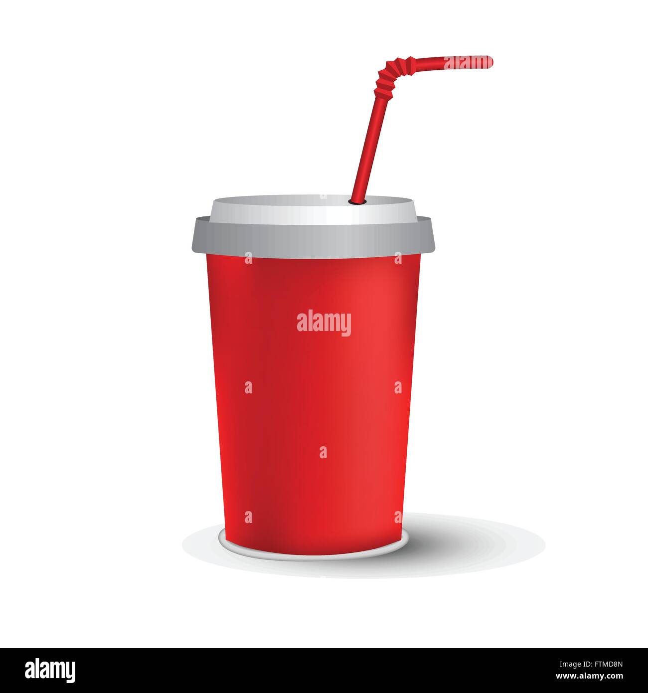 Disposable empty red cup Stock Vector Images - Alamy