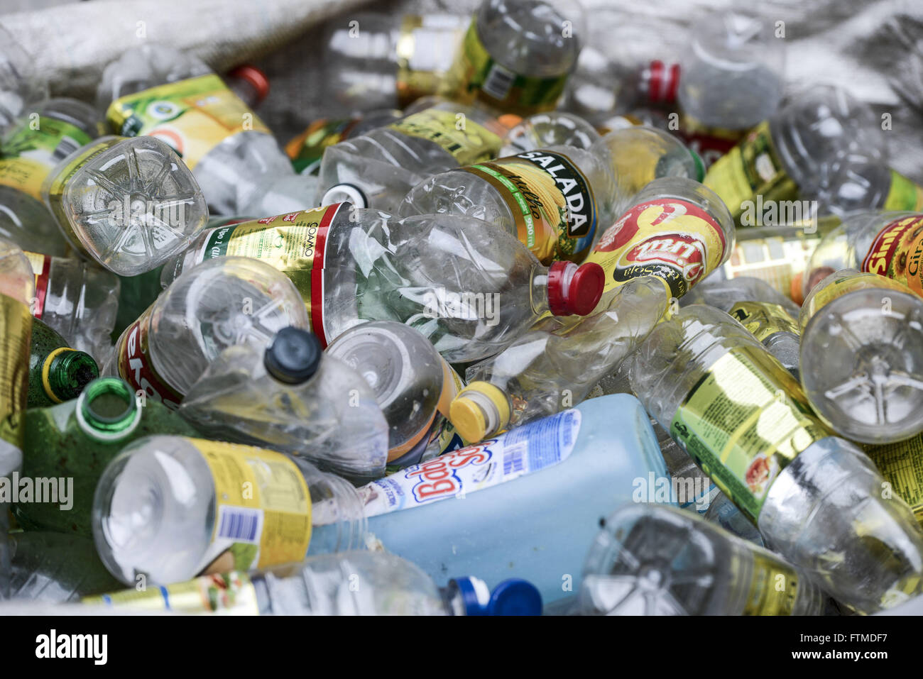 Detail in separate plastic recycling cooperative Stock Photo - Alamy