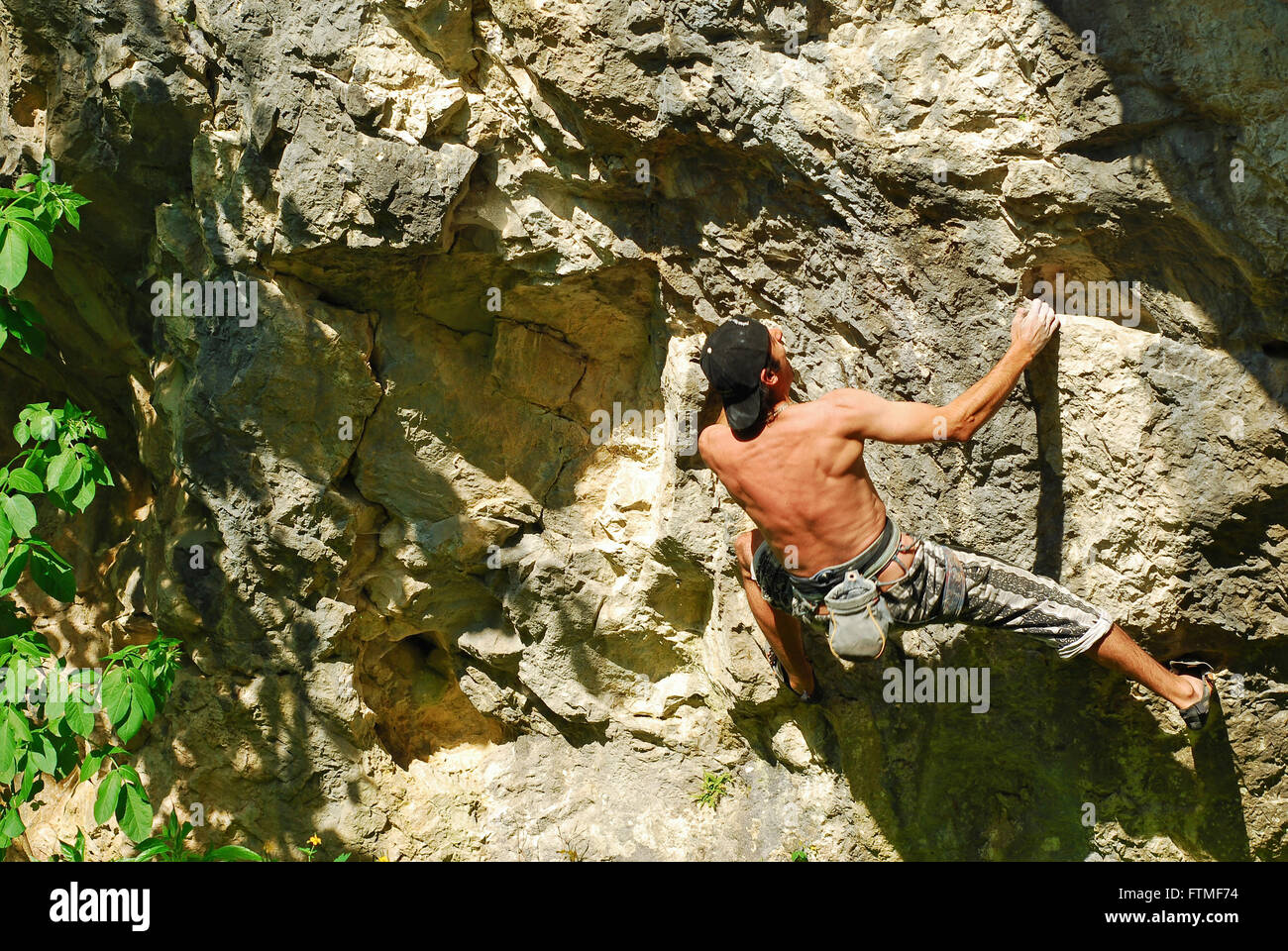 free rock climbing Stock Photo - Alamy