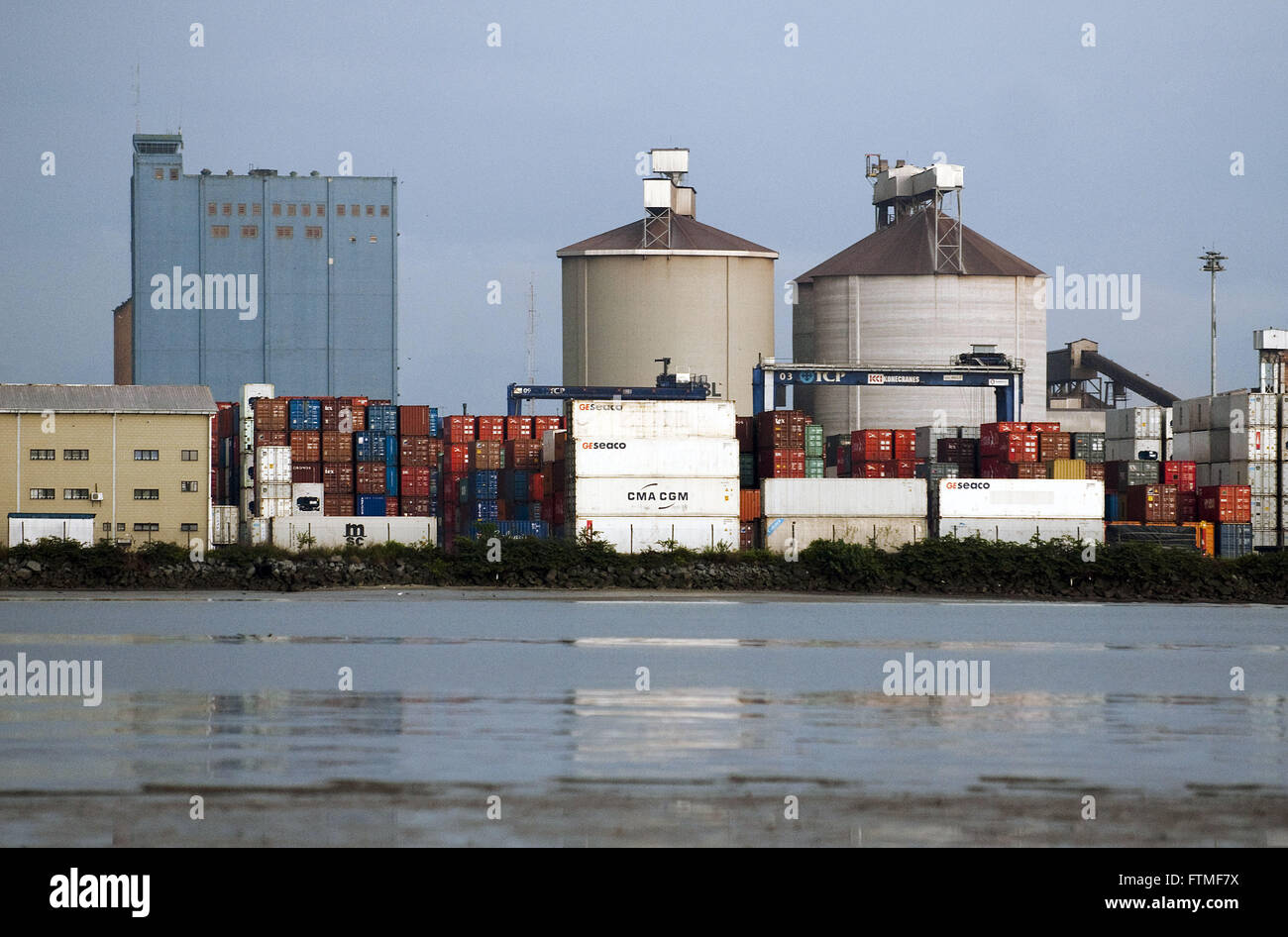 Port of Paranagua on the southern shore of the bay of Paranagua Stock ...