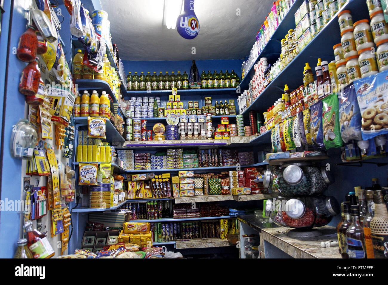 Commerce in Favela Santa Marta in Morro Dona Marta in the city of Rio ...
