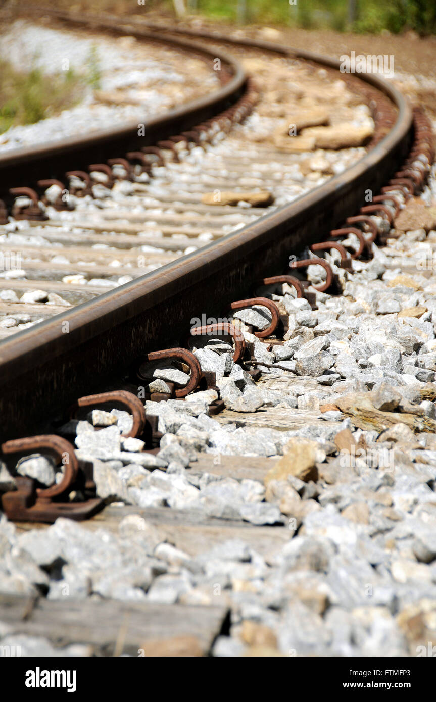 Railway tracks of Ouro Preto - trains Vale SA former CVRD Stock Photo ...