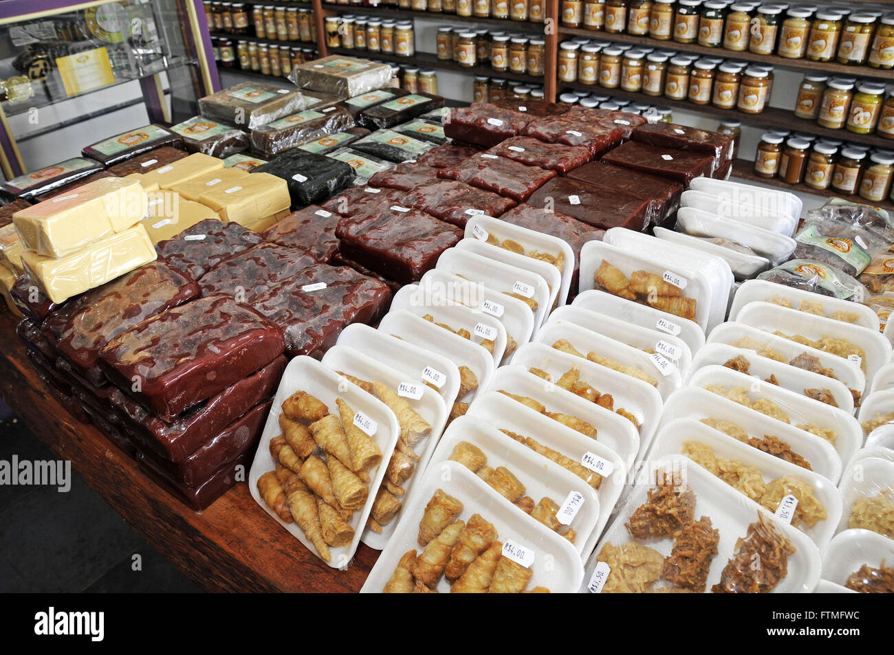 Miner typical sweet sale at store in town Araxa Stock Photo - Alamy