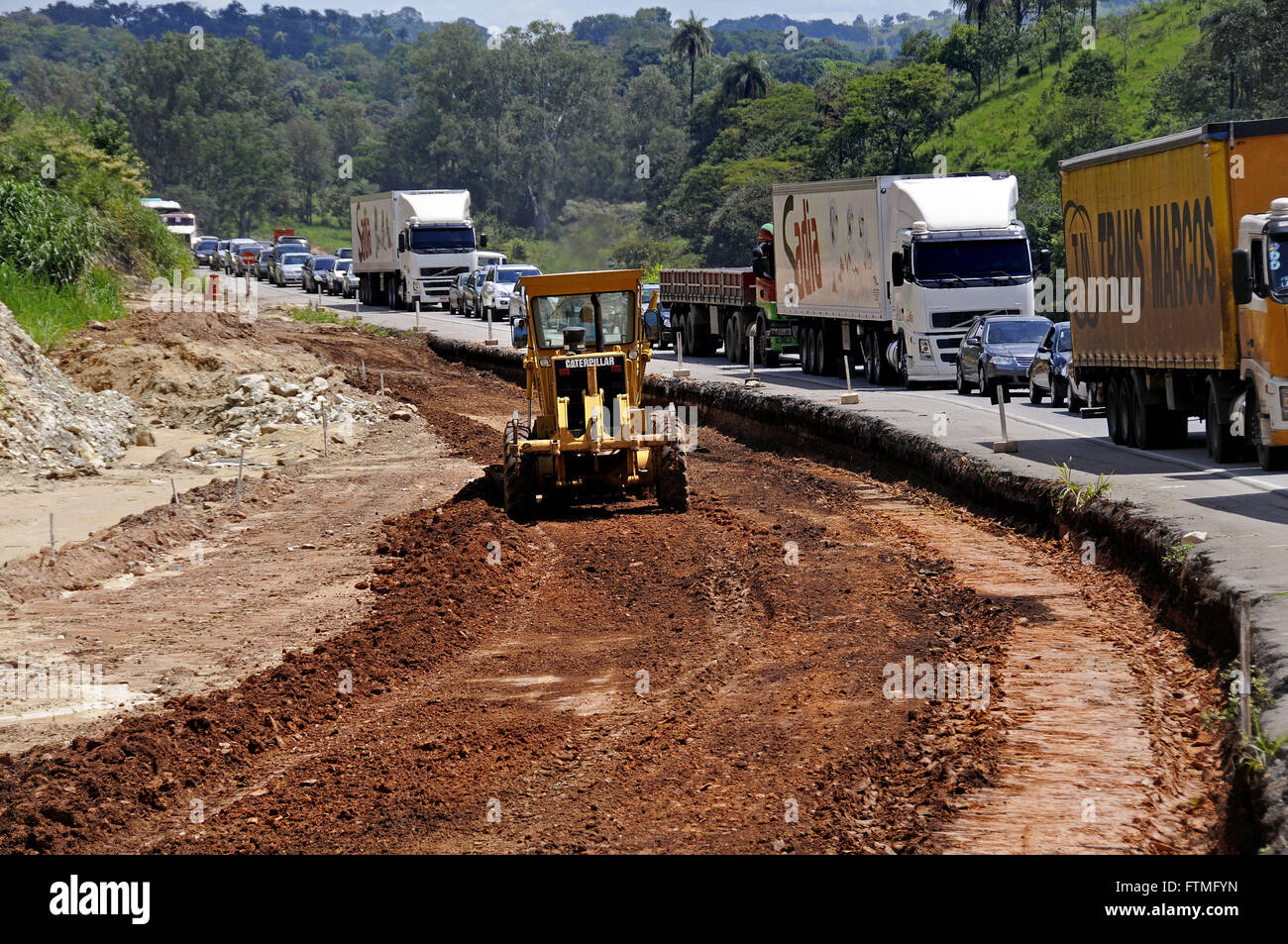 Duplication of BR-262 at the height of the mining city of Betim Stock ...