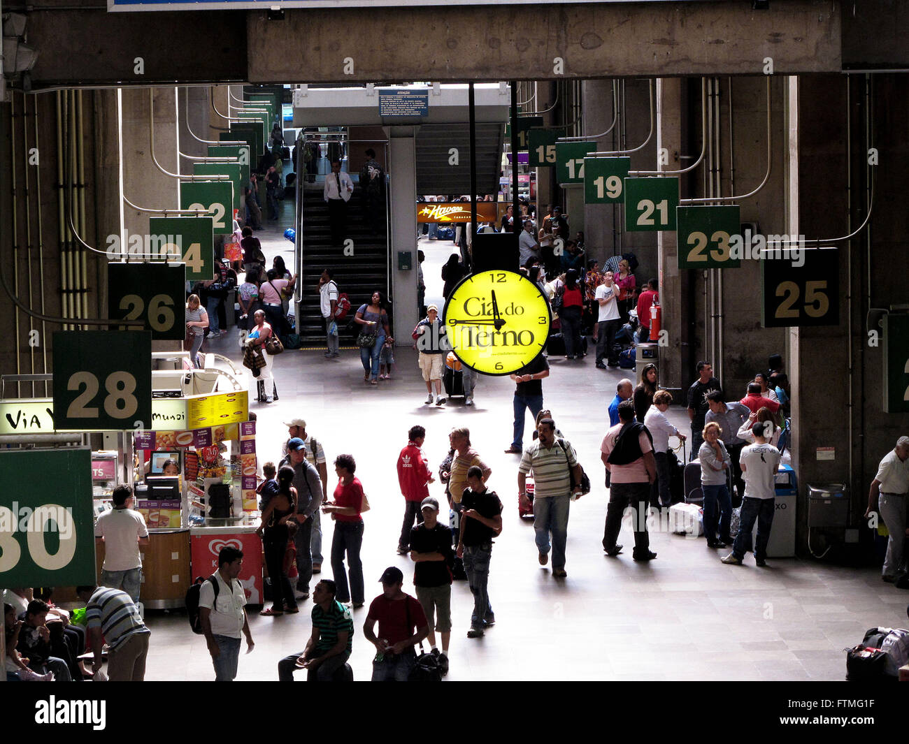 Passengers on the Tiete Bus Terminal - Interstate Transportation Stock ...