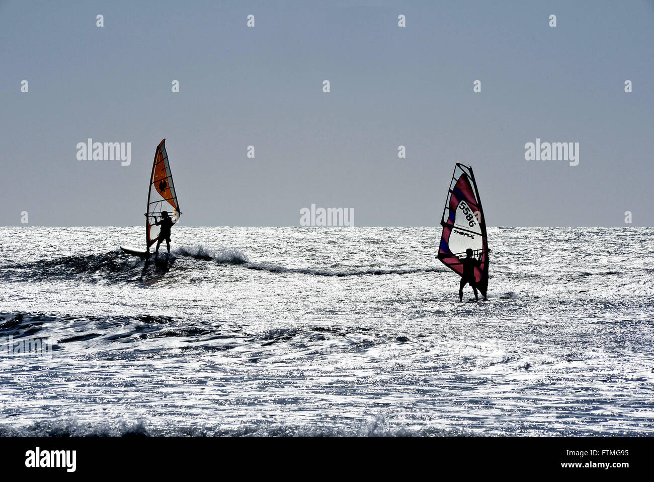 Practice windsurfing in Jericoacoara Beach Stock Photo - Alamy
