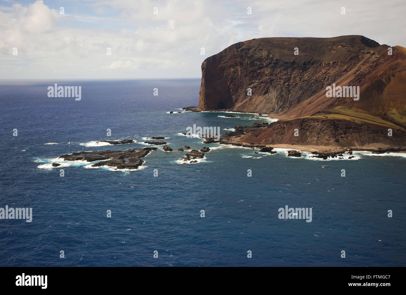 Aerial view of the island of Trinidad in the Atlantic Ocean Stock Photo ...