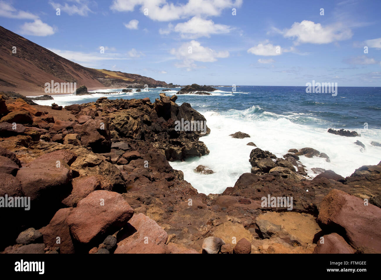 Landscape of the island of Trinidad in the Atlantic Ocean Stock Photo ...