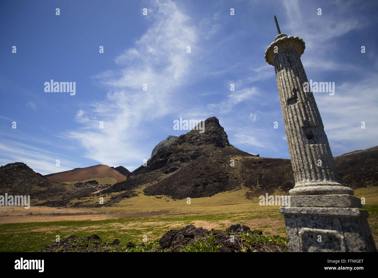 Volcanic formation and landmark in the island of Trinidad Stock Photo ...