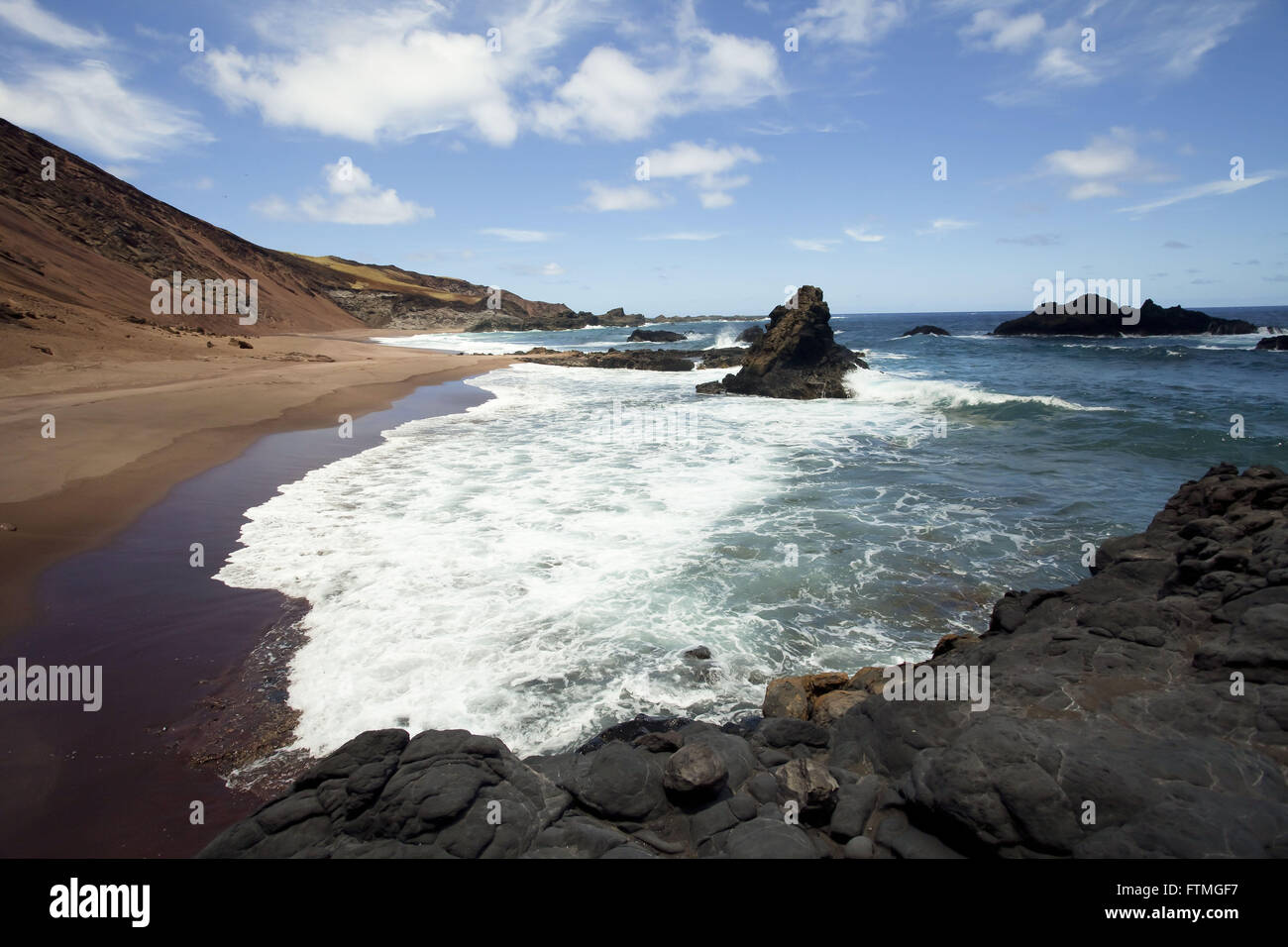 Landscape of the island of Trinidad in the Atlantic Ocean Stock Photo ...