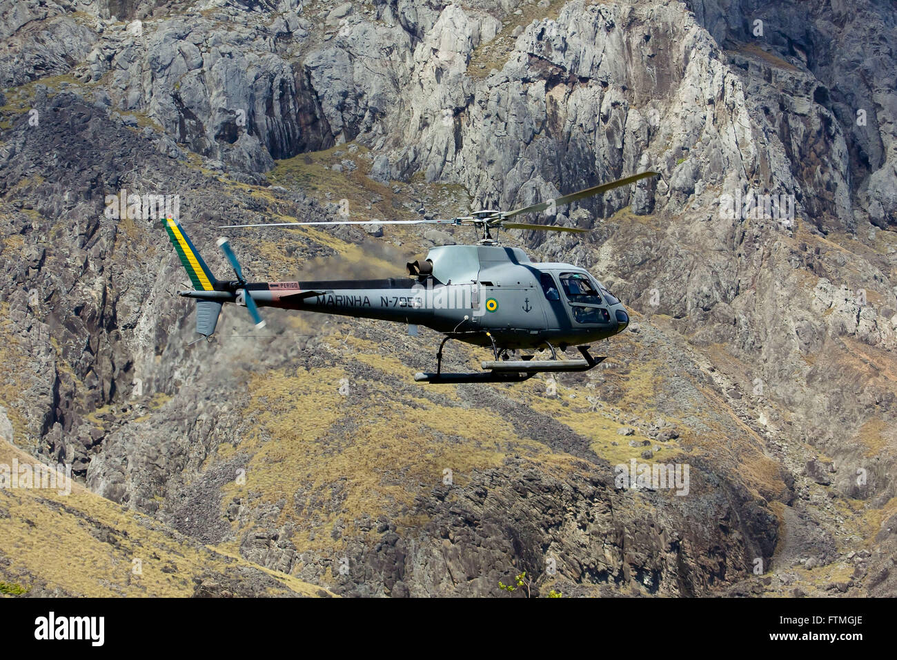 Brazilian Navy helicopter flying squirrel at Trindade Island Stock ...