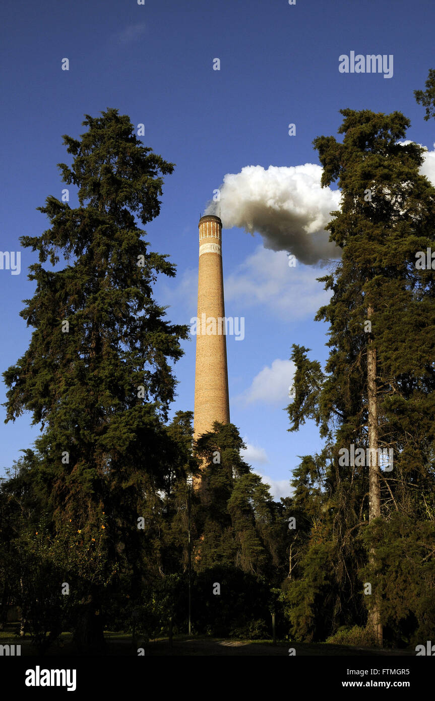 Chimney of sugar and alcohol plant in rural city Stock Photo - Alamy