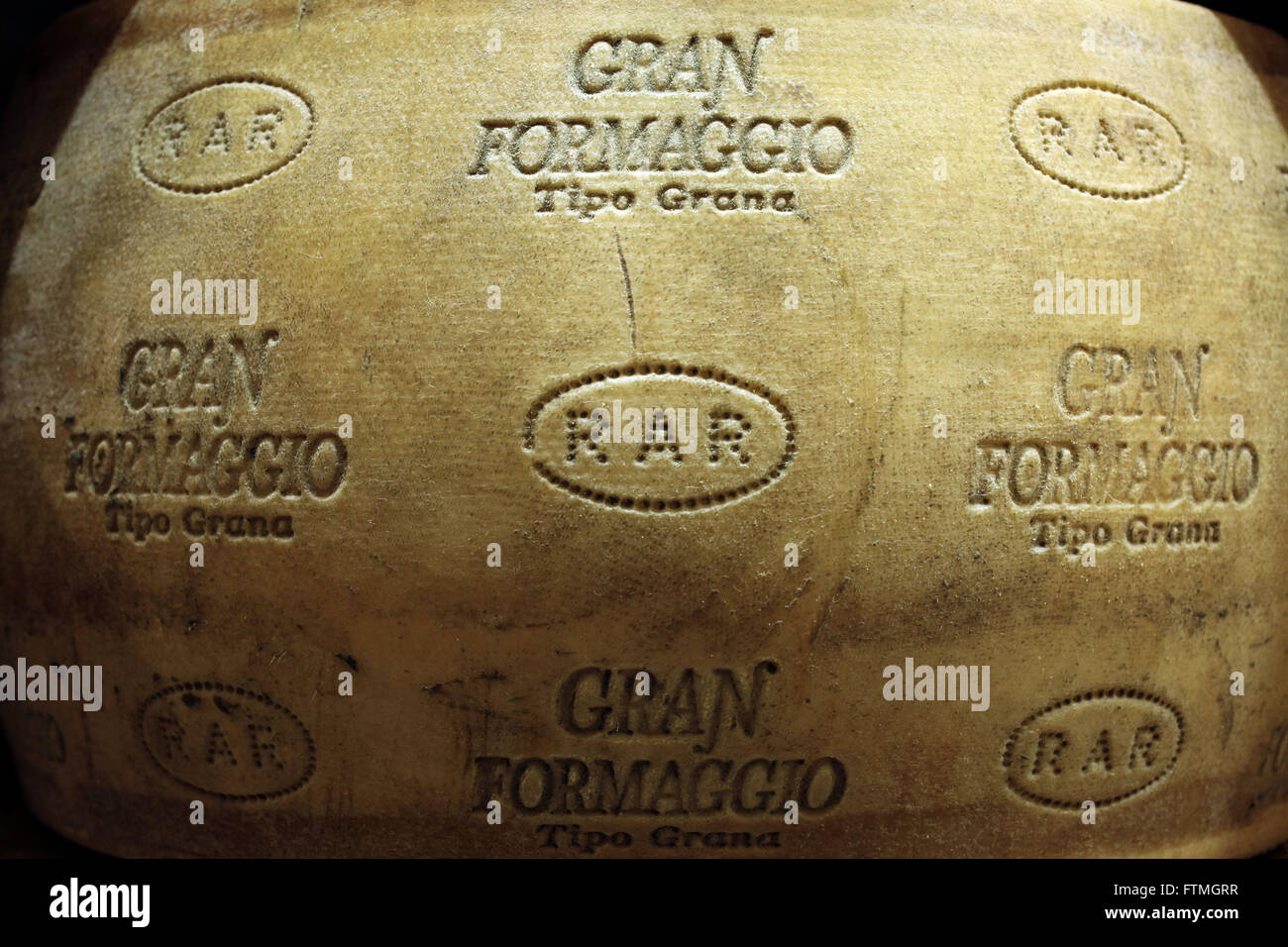 Grana cheese type in chamber maturation of dairy industry Vacaria Stock ...