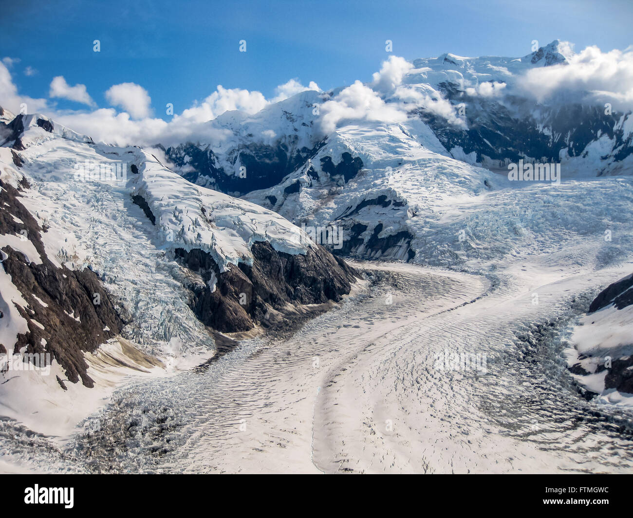 Aerial view glacier Stock Photo - Alamy