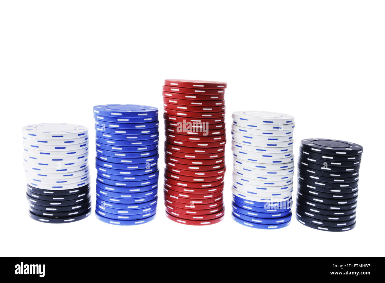 Stacks of Poker Chips Stock Photo - Alamy