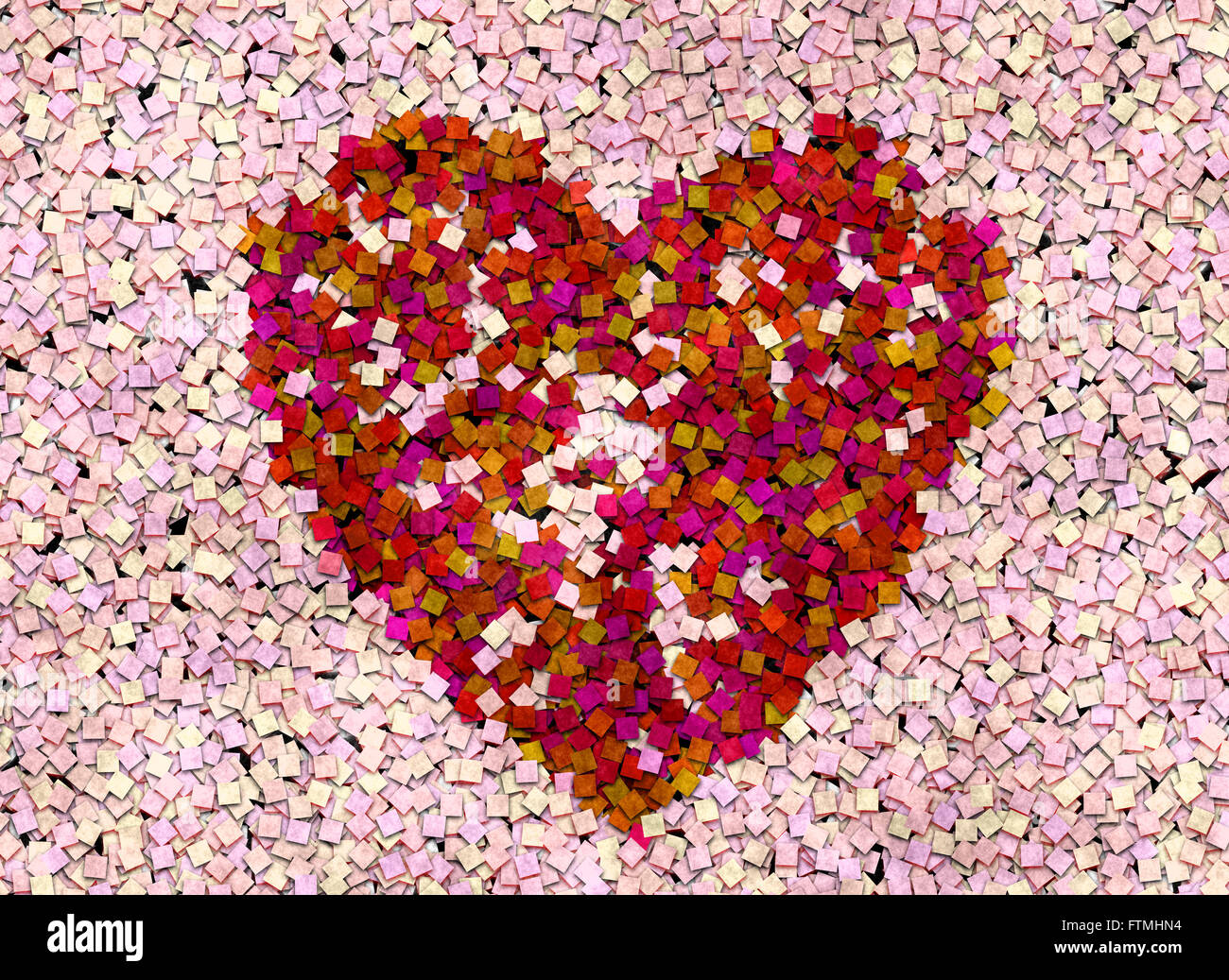 Heart shaped from many small ones isolated on white love concept Stock ...