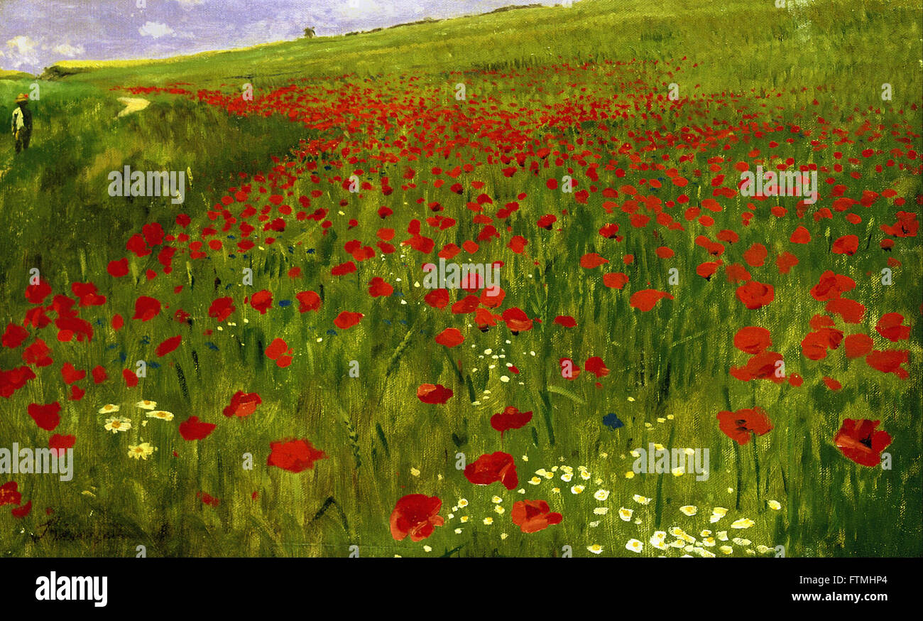 Szinyei Merse, Pál - Meadow with Poppies - Hungarian National Gallery ...