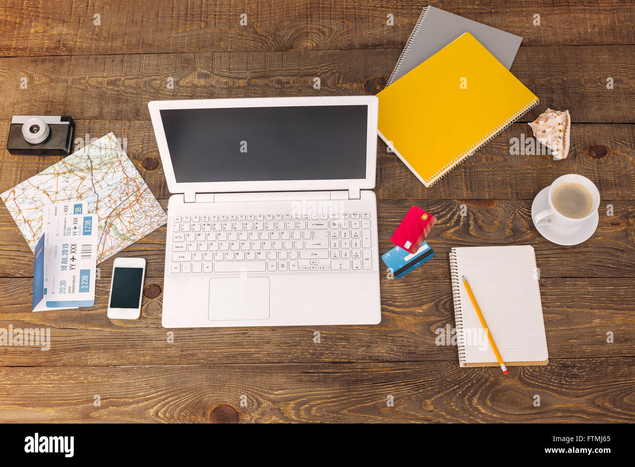 Laptop top view people ticket hi-res stock photography and images - Alamy