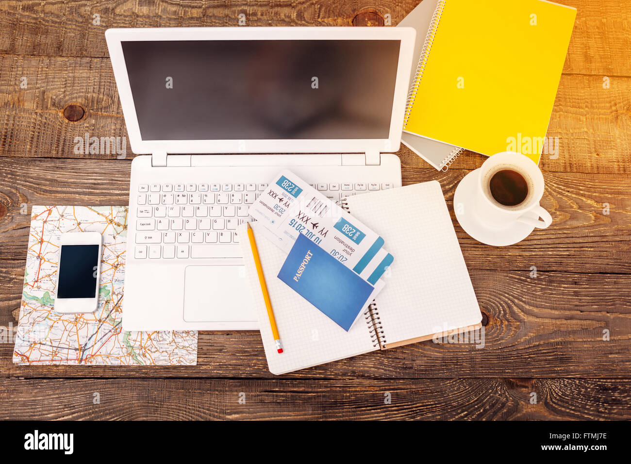 Laptop top view people ticket hi-res stock photography and images - Alamy