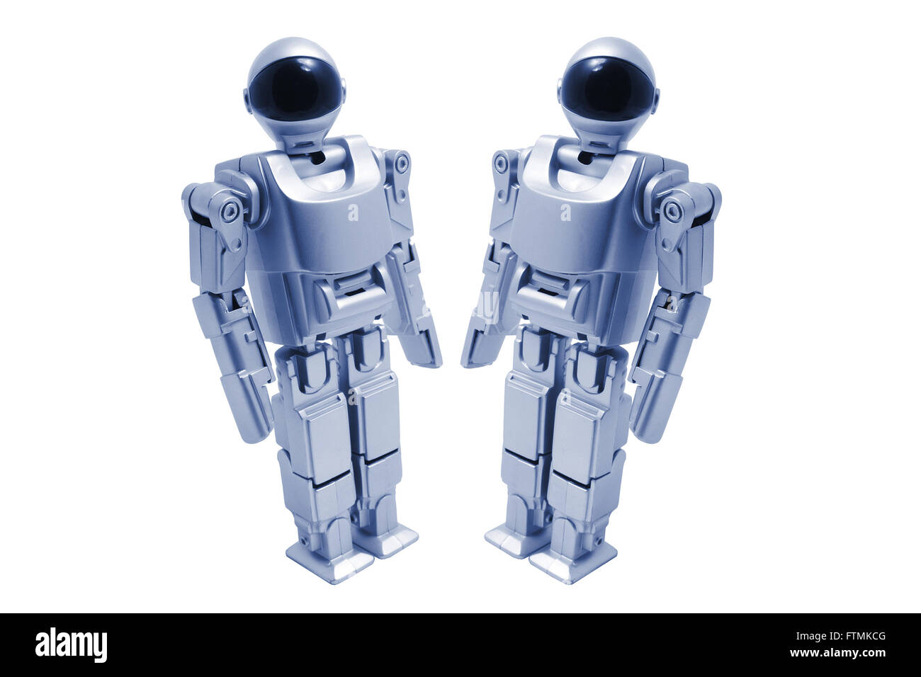 Silver robots hi-res stock photography and images - Alamy
