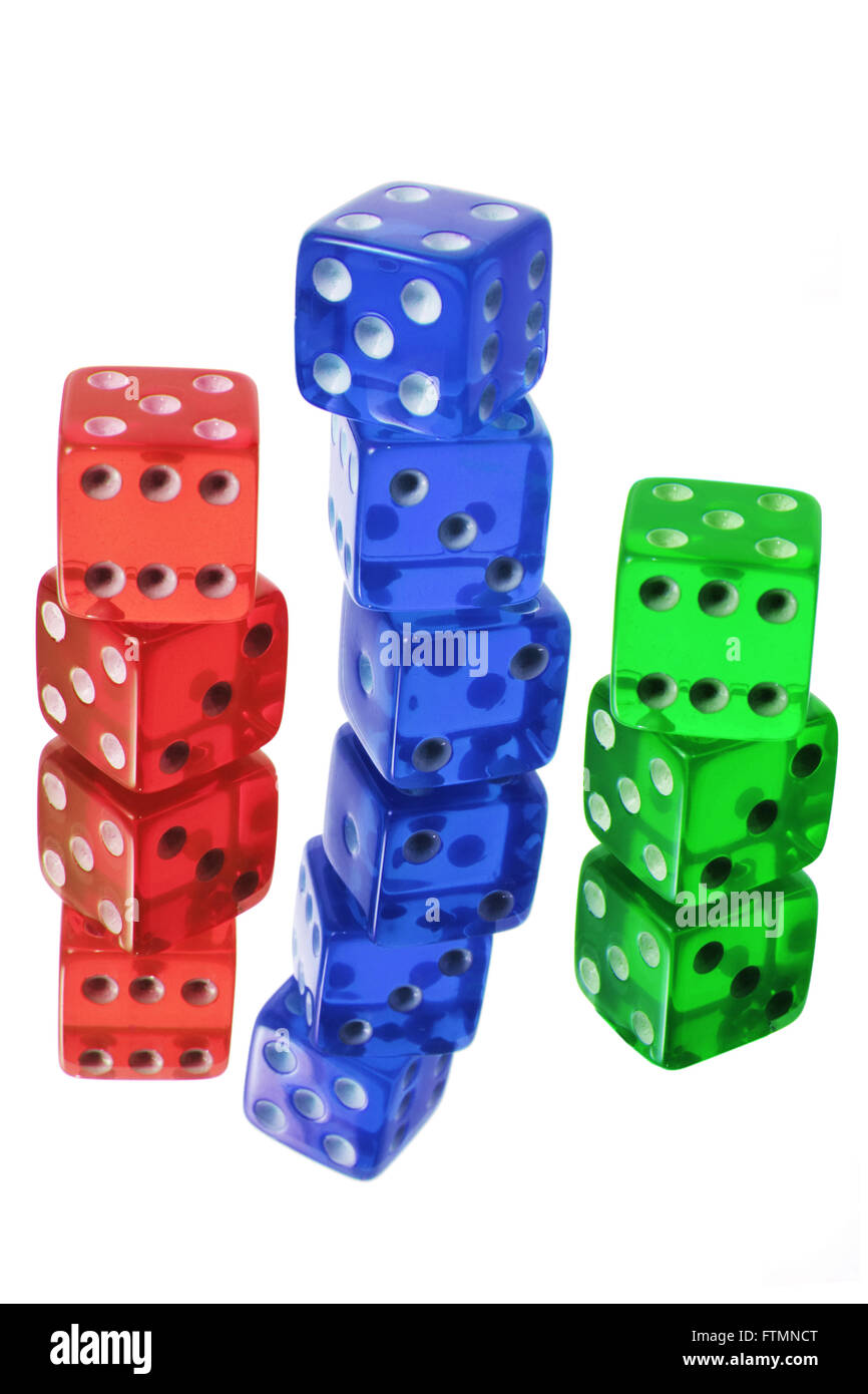 Stacks of Dice Stock Photo - Alamy