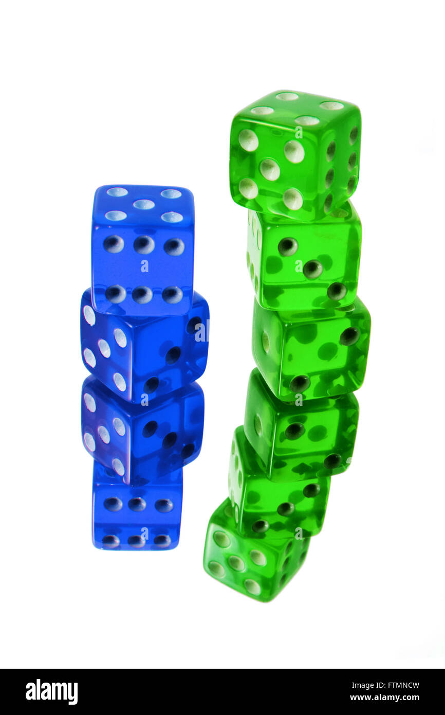 Stacks of Dice Stock Photo - Alamy