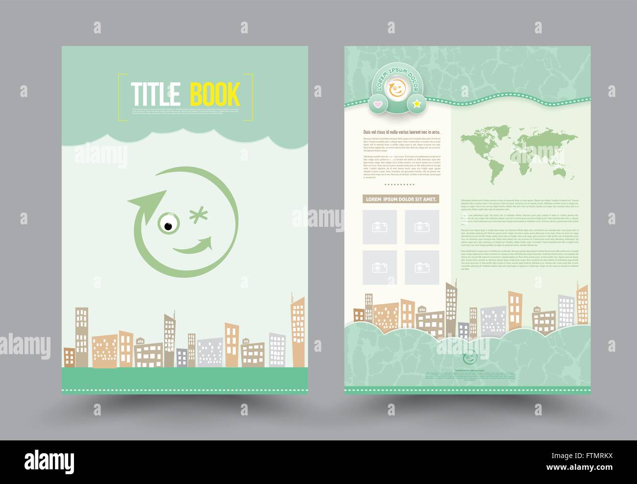 Vector Brochure Flyer design Layout template, size A4, Front page and ...