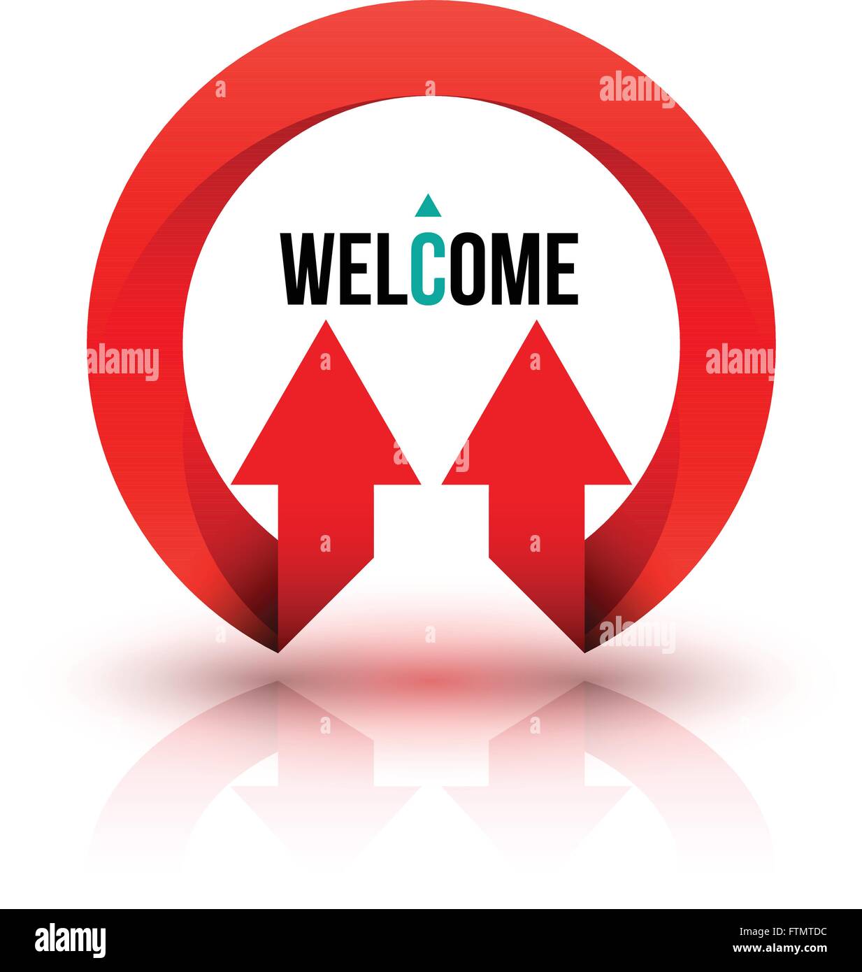 Word Red Arrow Direction Stock Vector Images - Alamy