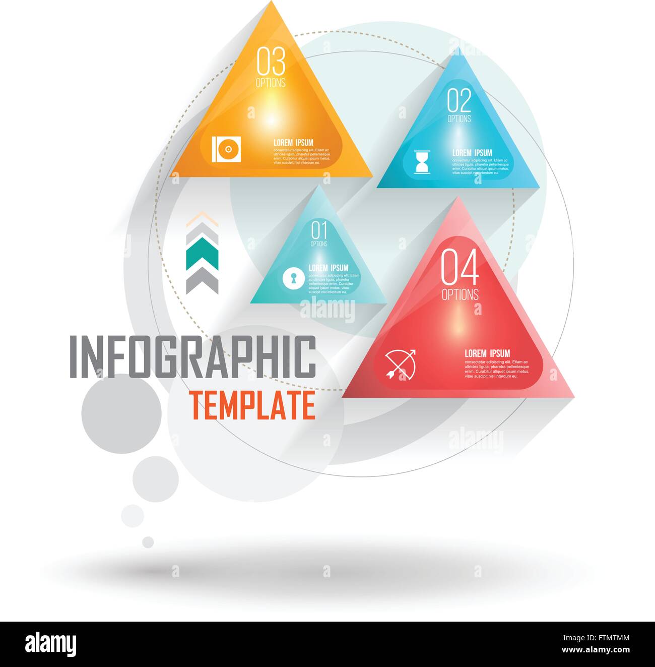 Business concept design with triangles. Infographic template can be ...