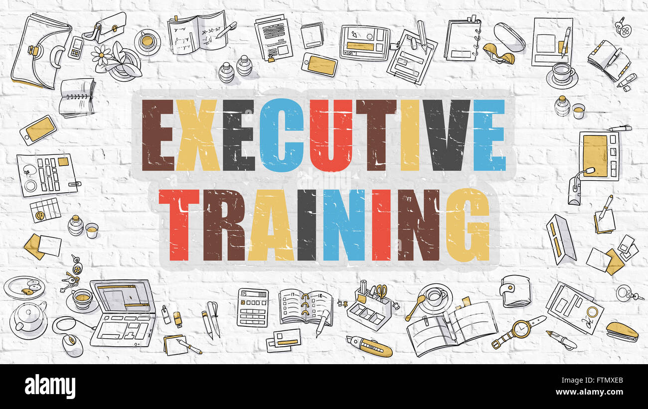 Executive Training Concept. Multicolor on White Brickwall Stock Photo ...