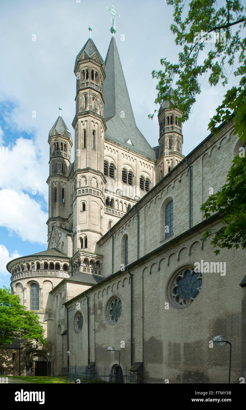 Köln, Altstadt-Nord, An Gross-Sankt-Martin, romanische Kirche Gross ...